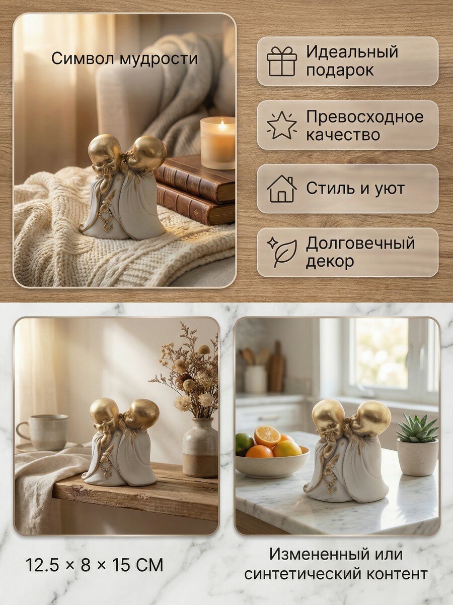 Фигурка декоративная "Будды", L12,5 W8 H15 см