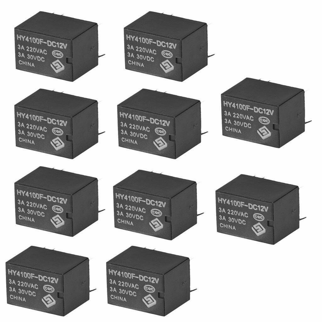 10 шт. миниатюрных электронных силовых реле DC12V
