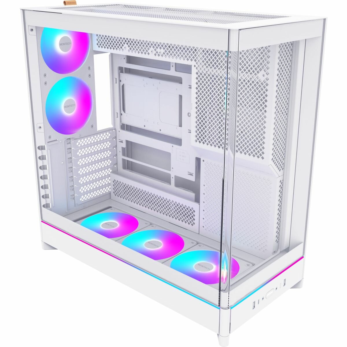 Корпус компьютерный MONTECH HS02 PRO WHITE Mini Tower белый