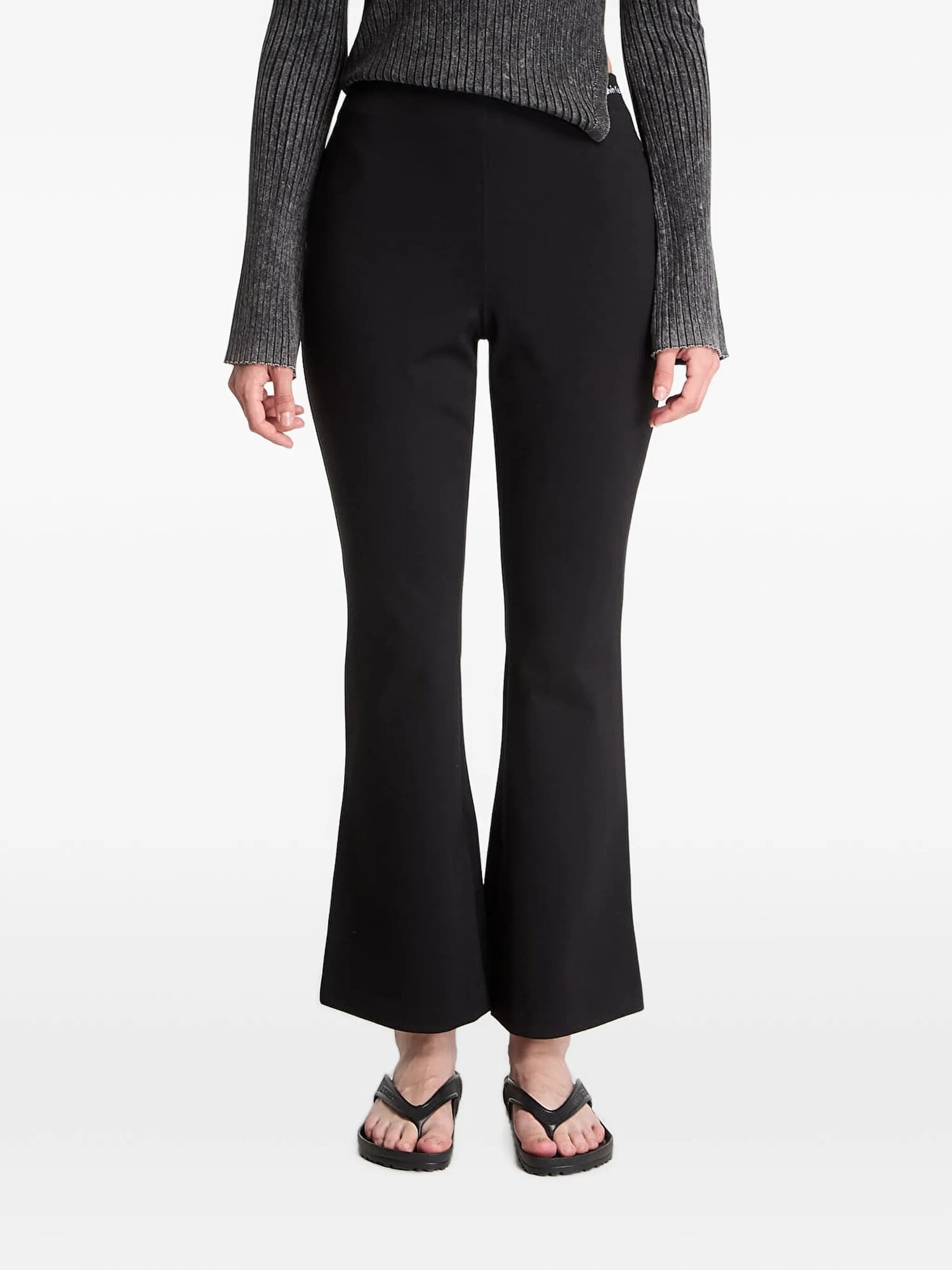 Брюки Logo-print flared tailored trousers