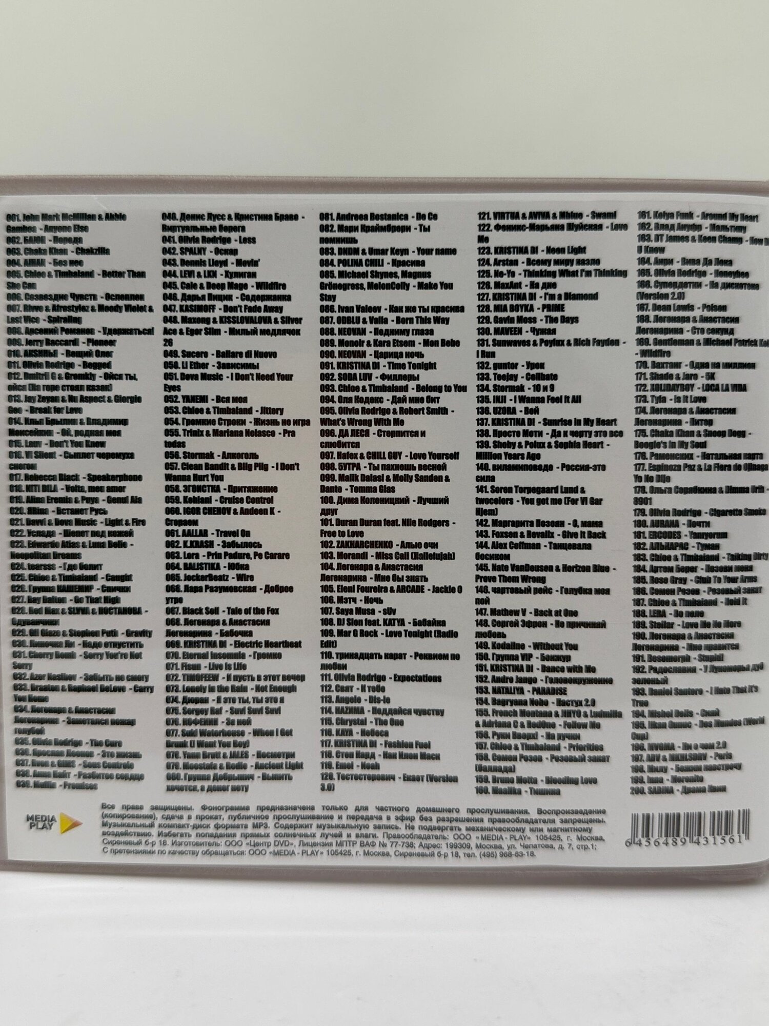 СуперДискач 50/50. 200 хитов. MP3 диск — фото 1