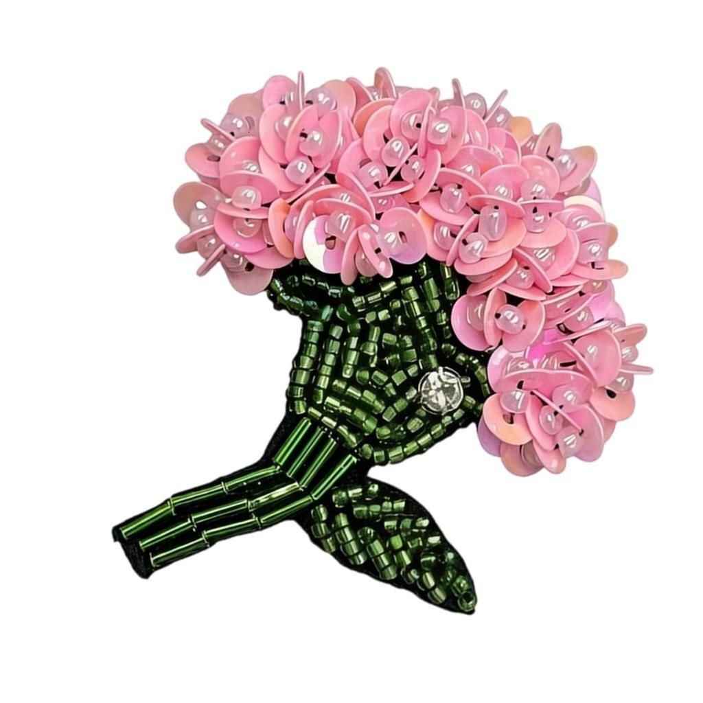 Цветочная брошь с пайетками, 1