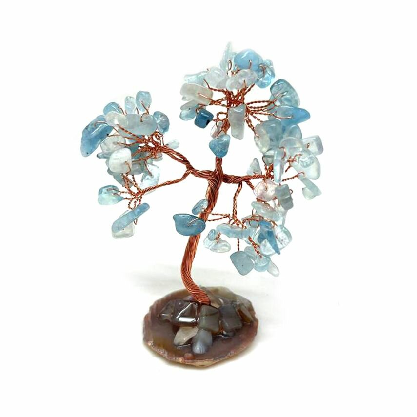 Денежное дерево счастья из натуральных камней аквамарина Sr-tree-02