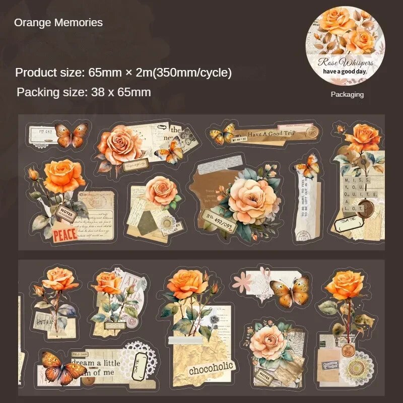 Стикеры Orange Memories, 65мм x 2м, Оранжевый