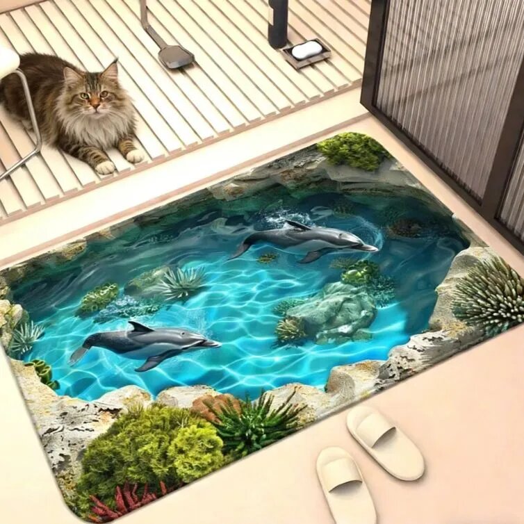 Коврик набор для ванной и туалета 60x90 см