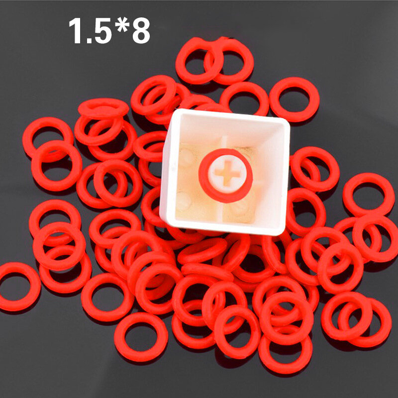 Оринги для клавиатуры (O-Ring) прозрачные 1.5х8мм / Уплотнительные кольца для клавиатуры 108 штук