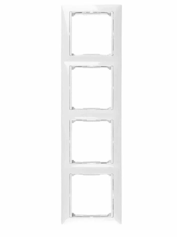 Рамка Legrand Valena 4 поста белая для розеток и выключателей без механизмов 774454