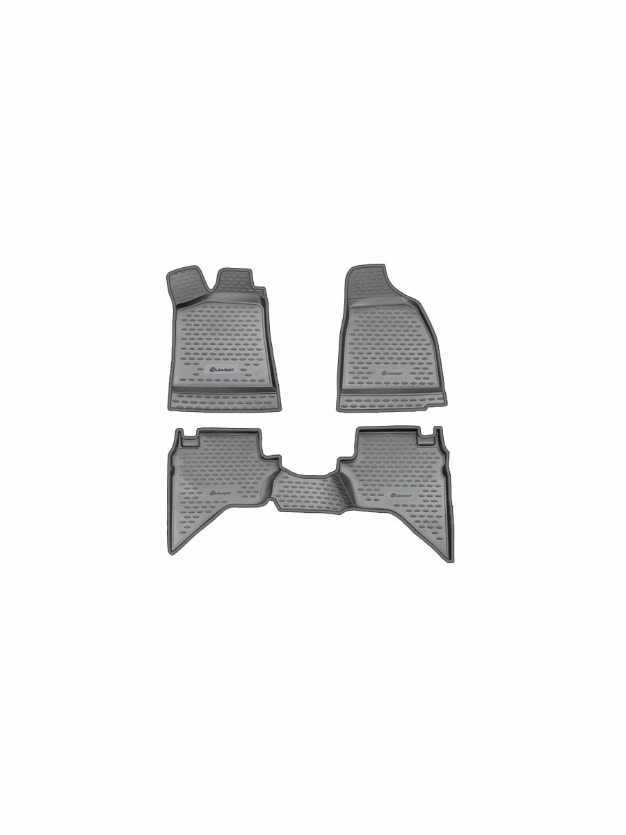 Коврики в салон MAZDA BT-50 2006-, 4 шт. (черный кант, полиуретан) / Мазда БТ-50