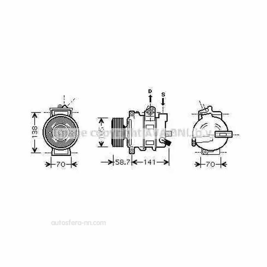 AVA AIAK279 Компрессор кондиционера