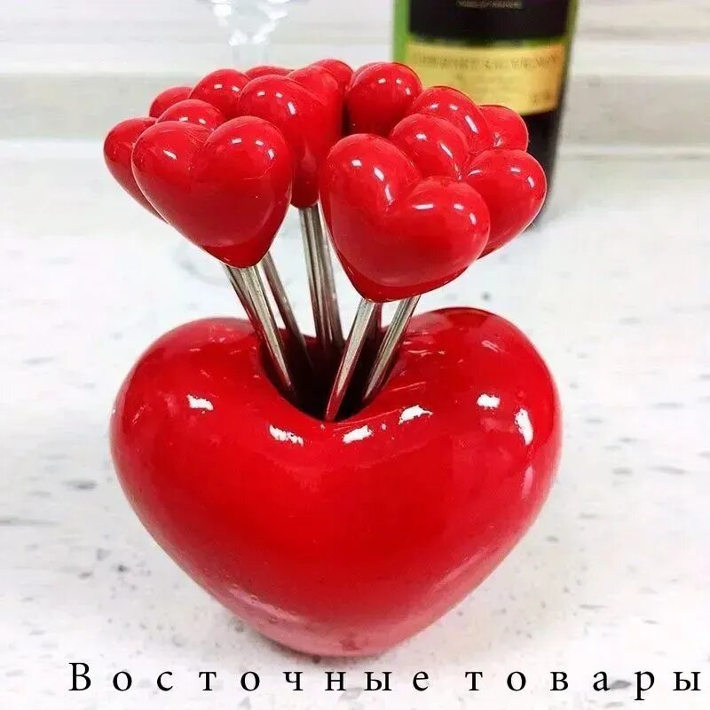 Вилка для салата 10 предм. красный