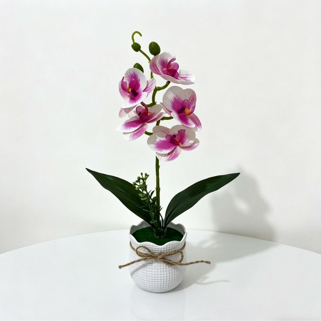 Butterfly orchid искусственный цветок с основанием для домашнего декора и фотосъемки мероприятий style8