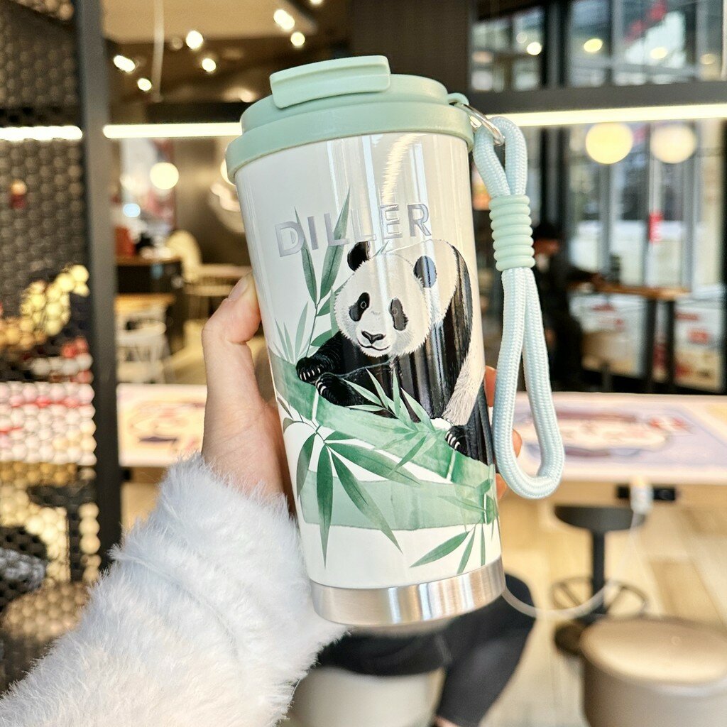Panda series vacuum water bottle with 612 hour heat retention for camping and gift situations style c 560ml