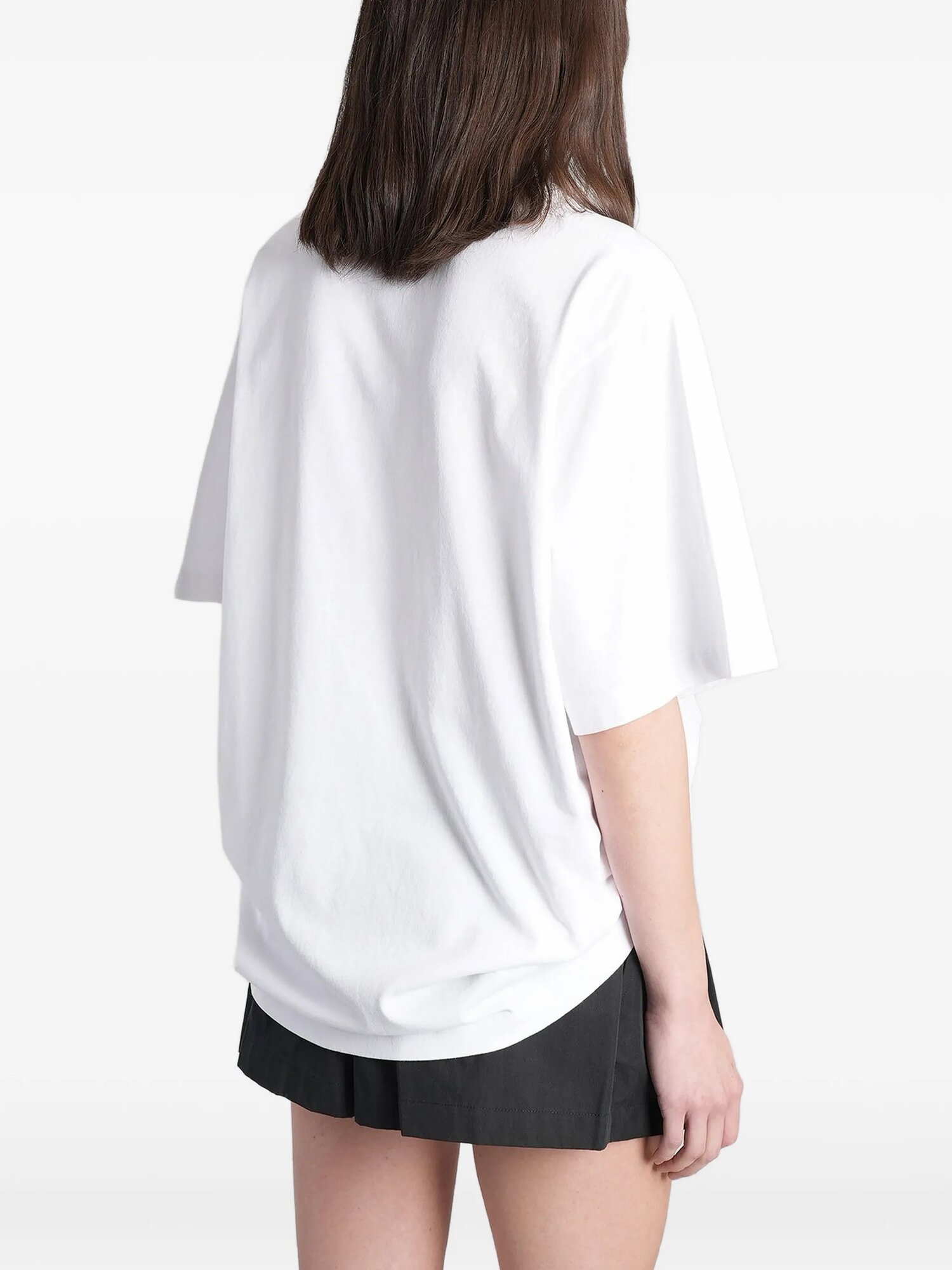 Футболка Alexander Wang Embossed logo-print T-shirt, размер 52, бежевый/белый — фото 1