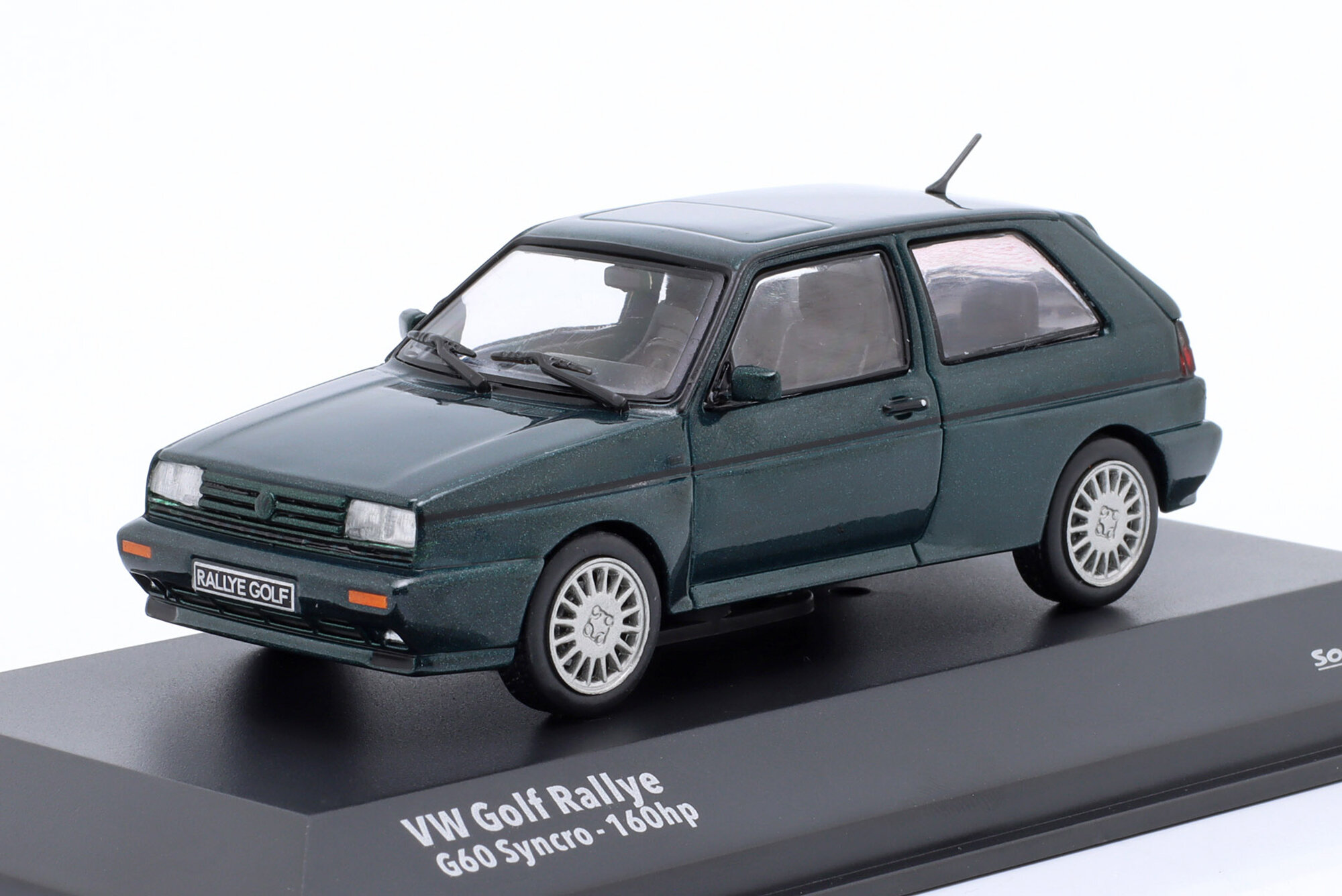 Модель коллекционная SOLIDO Vw volkswagen golf 2 G60 syncro rallye dark green metallic