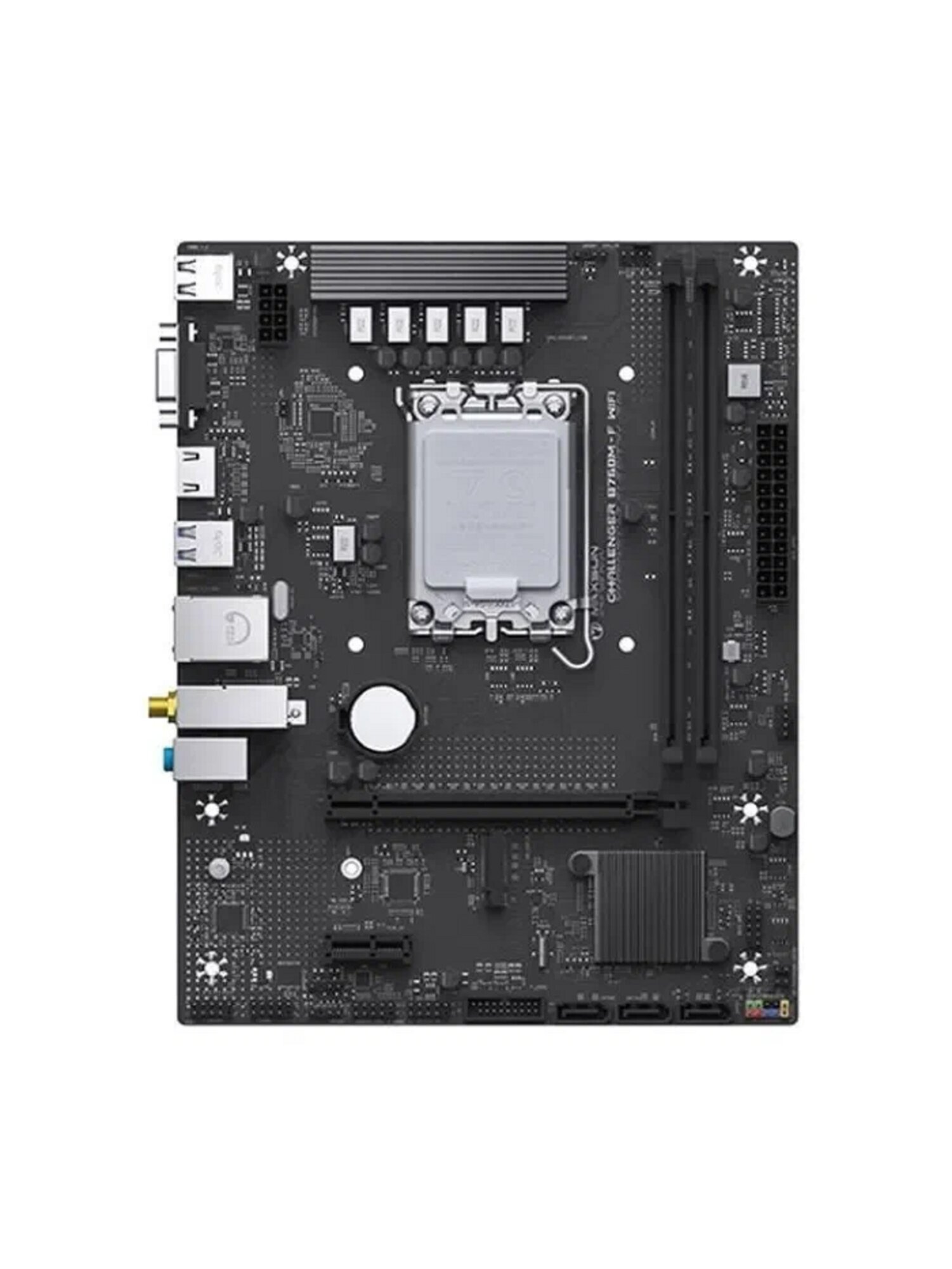 Материнская плата MAXSUN MS-Challenger B760M-F WIFI Micro-ATX LGA1700 Intel B760 2xDDR4 (64ГБ)