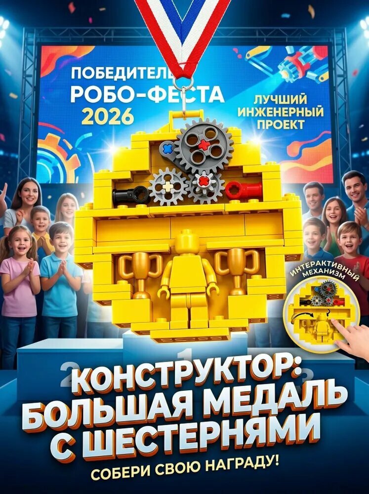 Конструктор пластиковый медаль для награждения 2026, сборная модель