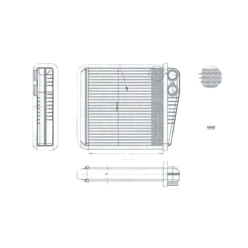 Радиатор отопителя M.MARELLI 350218423000 Audi A3, Tt, Seat Altea, Leon, Toledo, Skoda Octavia, Superb, Yeti, Vw Caddy, Eos, Golf, Jeta, Passat, Scirocco, Tiguan, Touran
