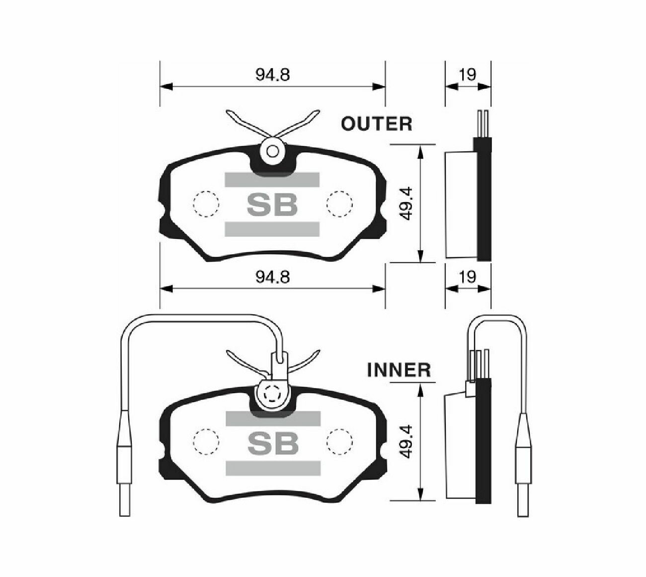 Колодки тормозные дисковые SANGSIN SP1180
