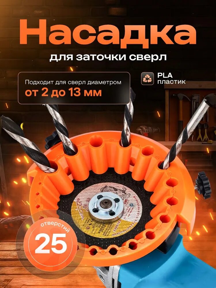 Насадка на УШМ - точилка для сверл
