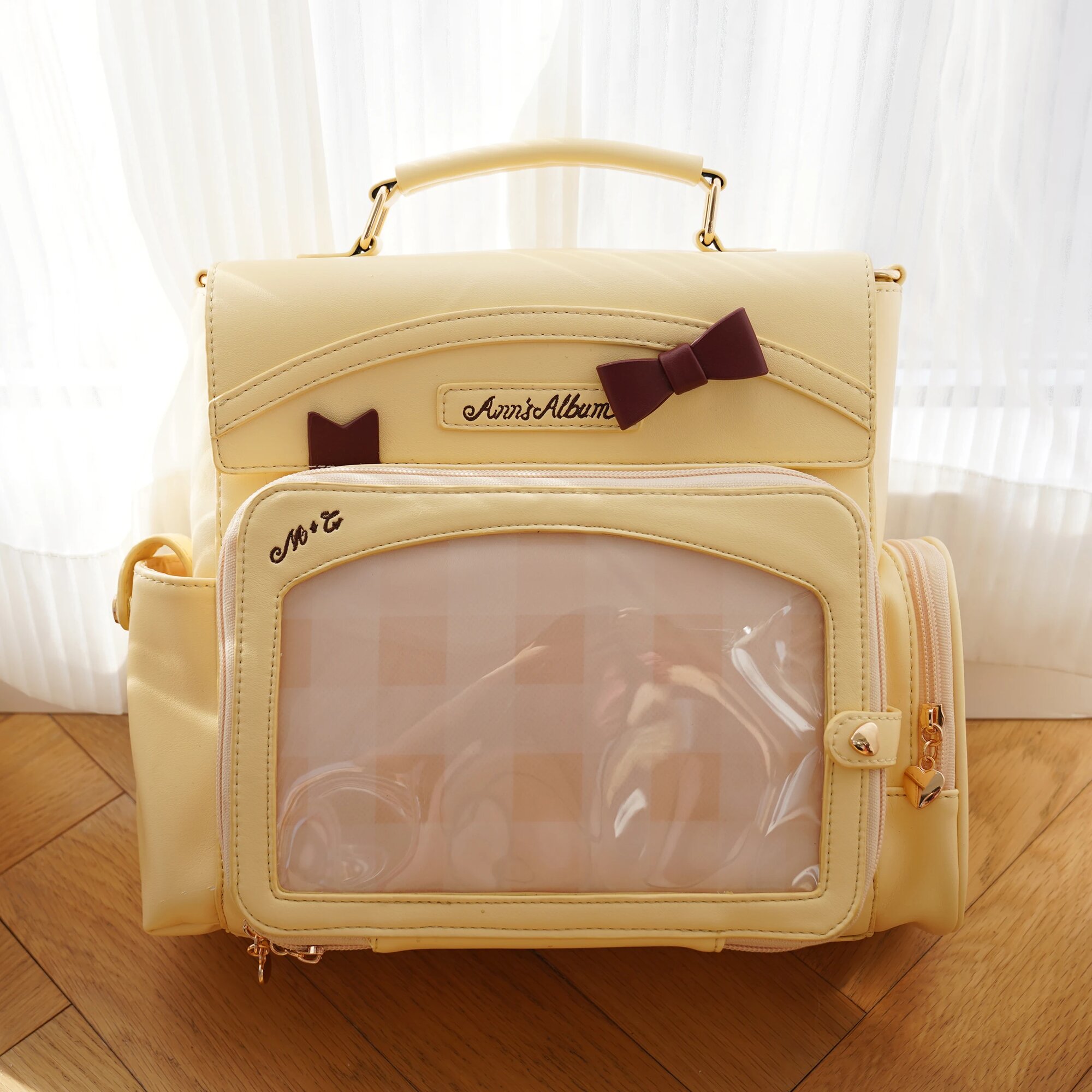 Модный лук, оригинальный Mochilas Mujer, милый ретро Mochila, квадратная сумка Ita, прозрачный многофункциональный рюкзак Bolsas Jk