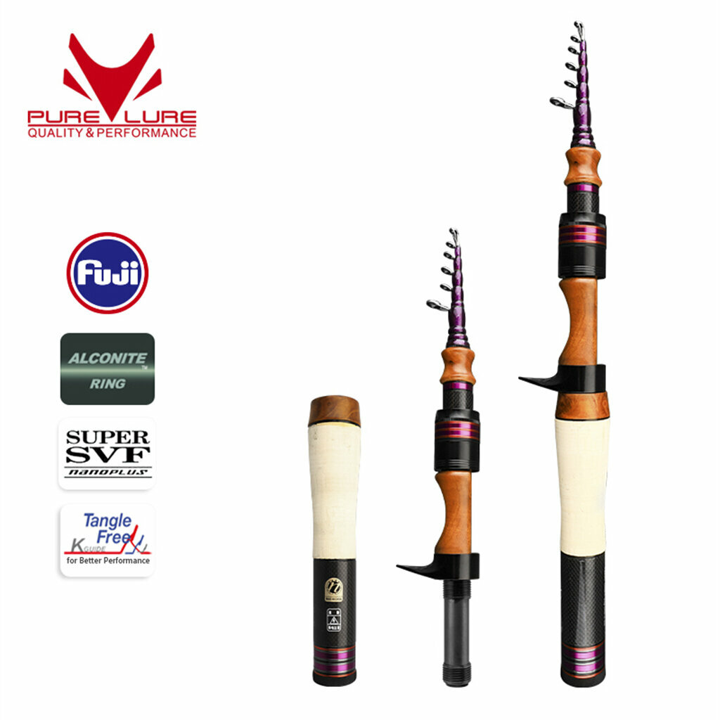 FUJI Spinning Rod 1.50m Спиннинг purelure Telescopic рабочая длина: 150см до 3.5гр