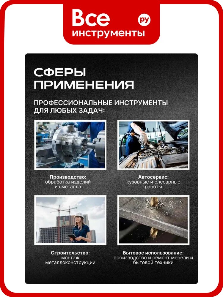 Сверло SPK 3.5мм цх DIN338/ГОСТ 10902-77 Класс А1 Р6М5К5/HSS-E 10 шт A3,5DIN338M35