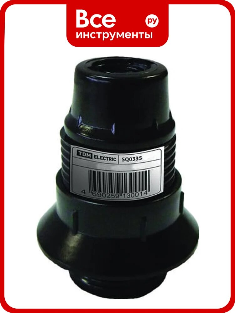 Карболитовый патрон с кольцом Е14, черный TDM ELECTRIC SQ0335-0004