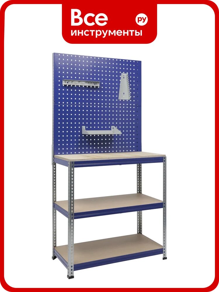 Верстак практик "Garage Set 3" S30399501746, синий, фанера, 915х400х913 мм