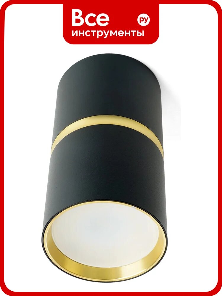 Потолочный светильник FERON ml186 barrel zen mr16 gu10 35w 230v, черный, золото 48639