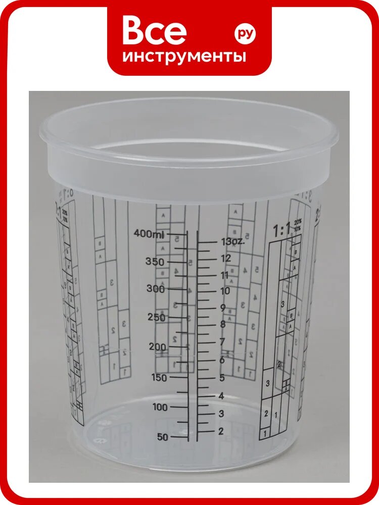 Ёмкость для смешивания красок (мерный стакан) TILFLEX 550 мл, 10 шт. TL37-550/10, Крышки приобретаются отдельно