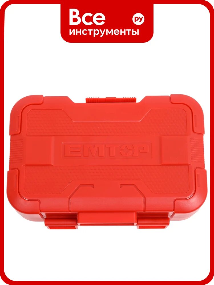 Набор ударных бит EMTOP ESBT04501, 45 шт, Phillips, Pozidriv, Slotted, с магнитным наконечником в футляре