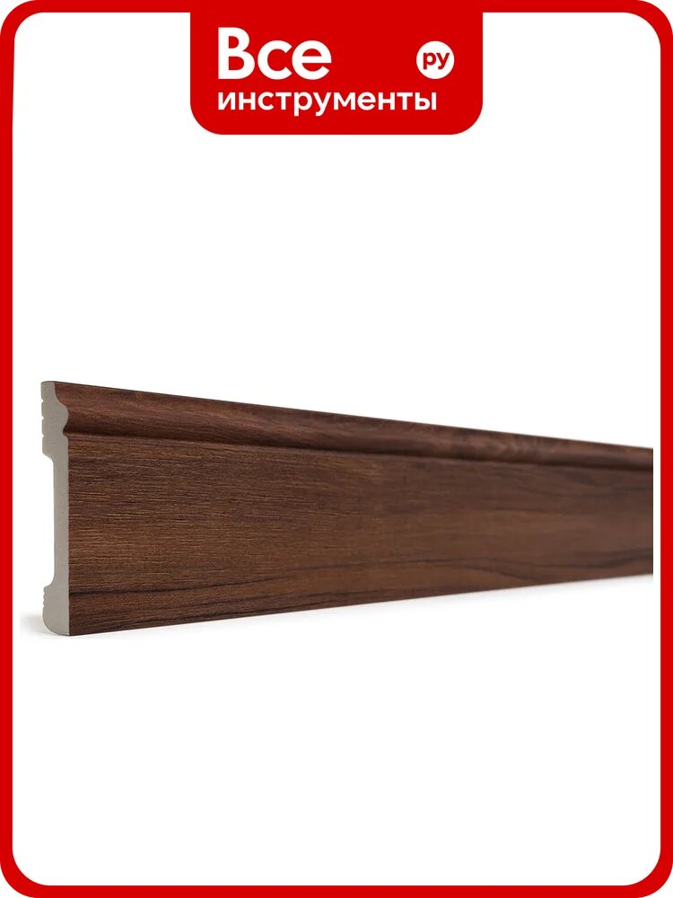 Напольный плинтус Decor-Dizayn ударопрочный, влагостойкий, дуб тобакко, 79х13х2400 мм 005-88SH