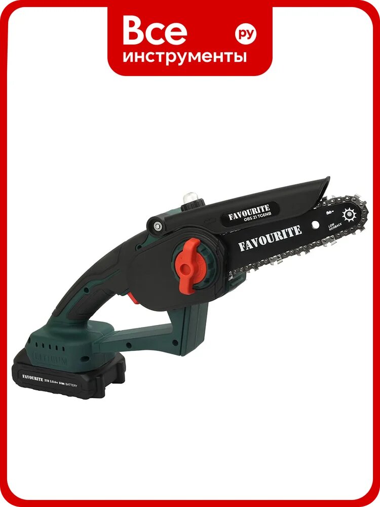 Цепная пила аккумуляторная FAVOURITE OBS 21 TG6NB 21В, 2*2 Ач 156642216