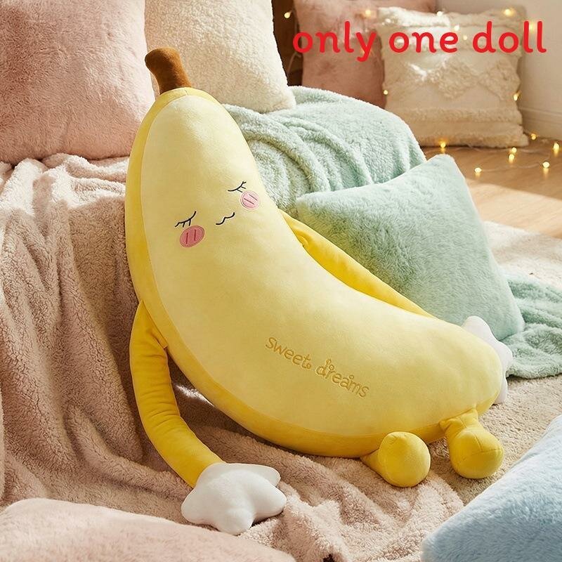 Long pillow soft watermelon with detachable inner pad for lounge and bed support banana, 90 cm