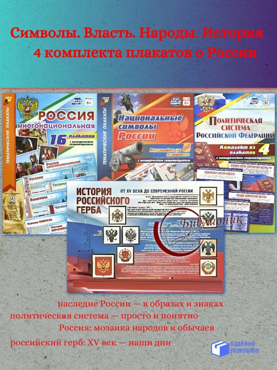 Комплект тематических плакатов. Символика, Политическая система РФ