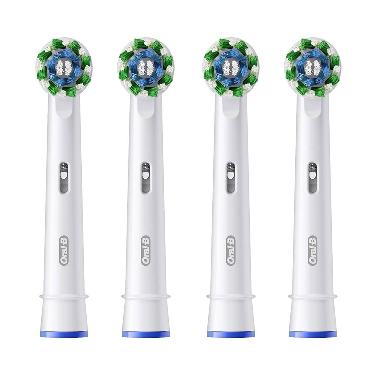 Набор насадок Oral-B Pro Cross Action для звуковой щетки, средняя, белый, 4 шт.