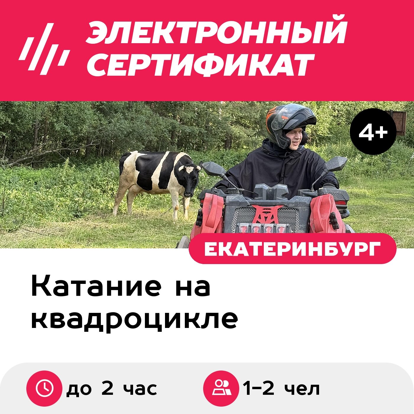 Подарочный сертификат Тур на квадроцикле AODES 850-1000 кубов Тальков Камень, 1-2 чел (выходные)