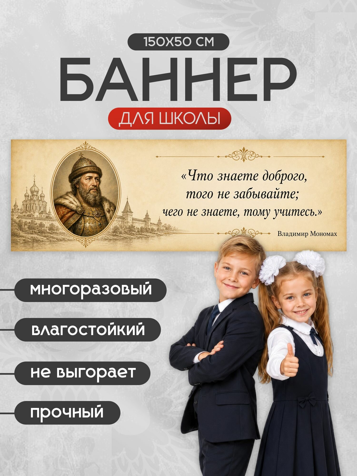 Плакат для школы баннер правители России