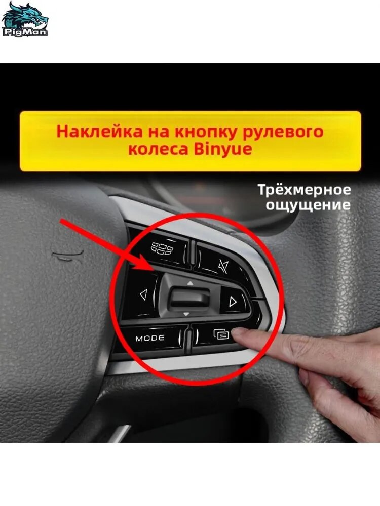 Наклейки на кнопки рулевого колеса Belgee X50