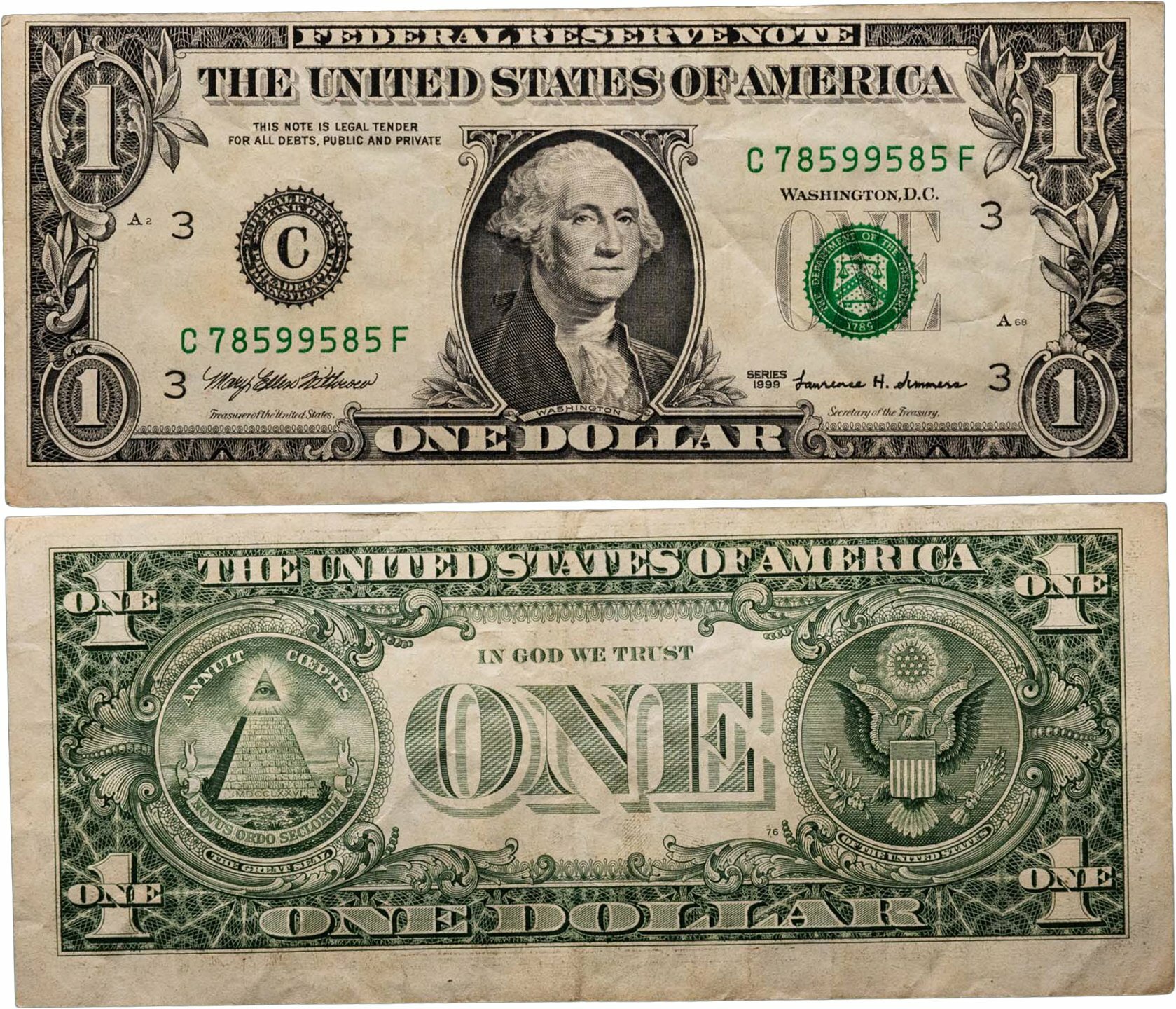 США 1 доллар 1999 C-Филадельфия