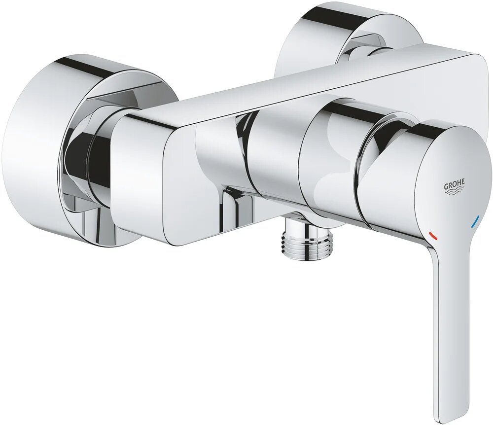 Смеситель для душа Grohe Lineare New 33865001 хром, глянцевый, настенный, латунный, однорычажный, без лейки, смеситель для ванны с душем