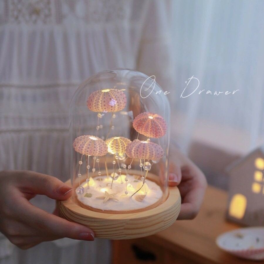 Ночник Dream shell sea urchin Jellyfish lamp-Пять маленьких морских ежей