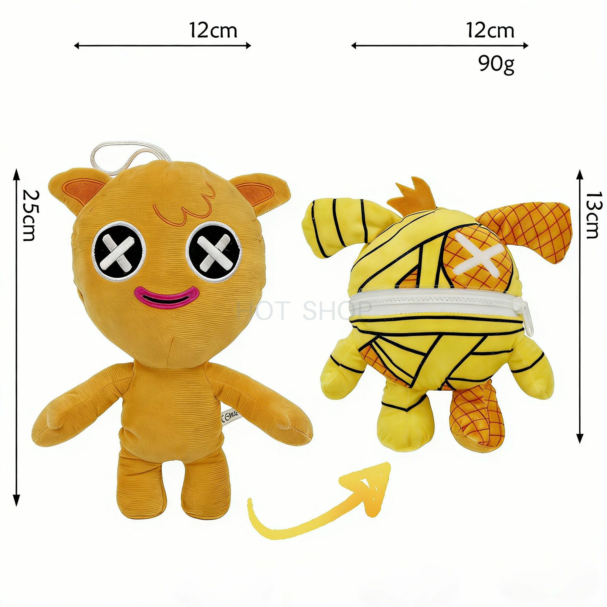 Мягкая игрушка poppy playtime, поппи плейтайм 5, wrongside outimals игрушки, 25cm