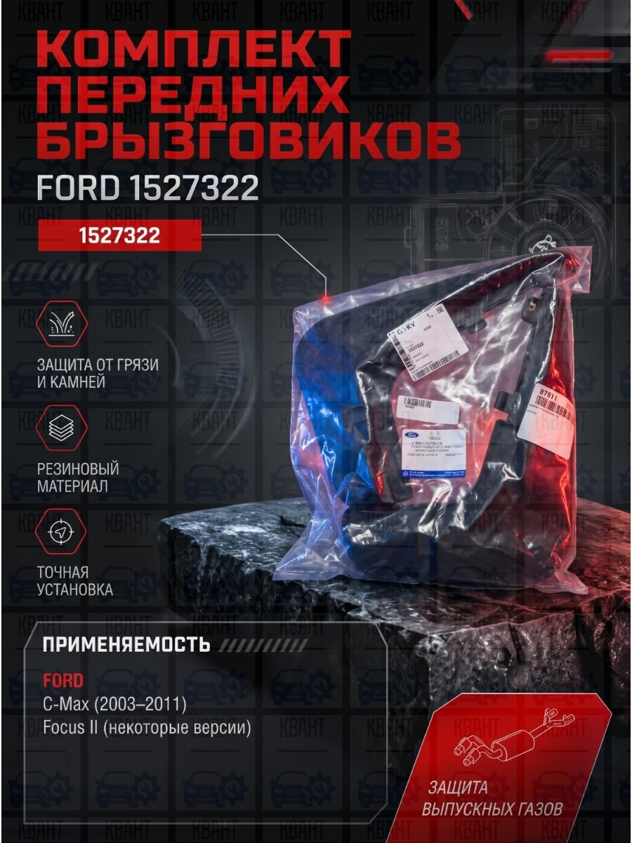Комплект передних брызговиков Ford 1527322