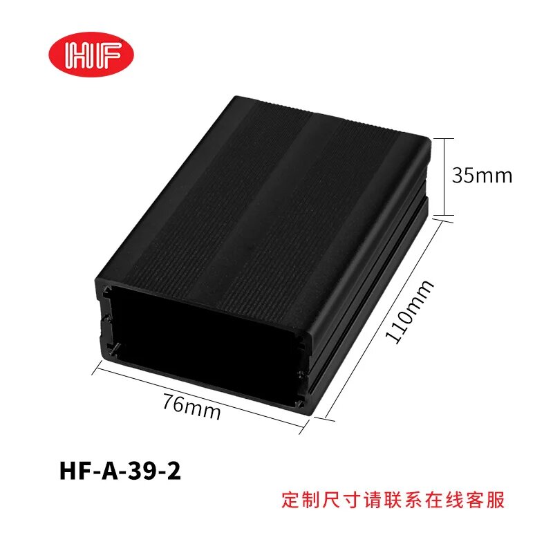 Корпус для электроники из алюминия HF-A-39 110x76x35 мм 110x76x35mm Black