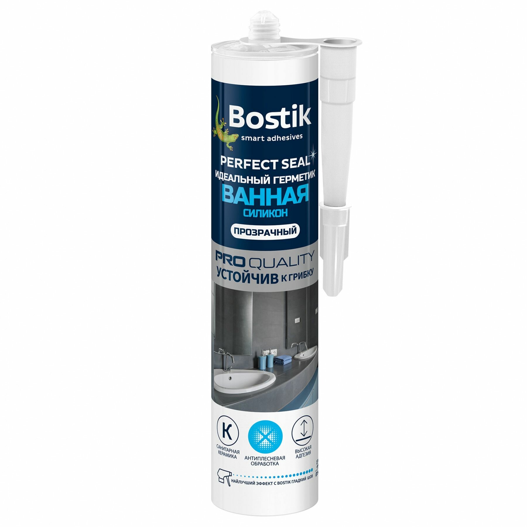 Герметик силиконовый для ванной Bostik Perfect Seal Ванная Силикон Экстра прозрачный 280 мл