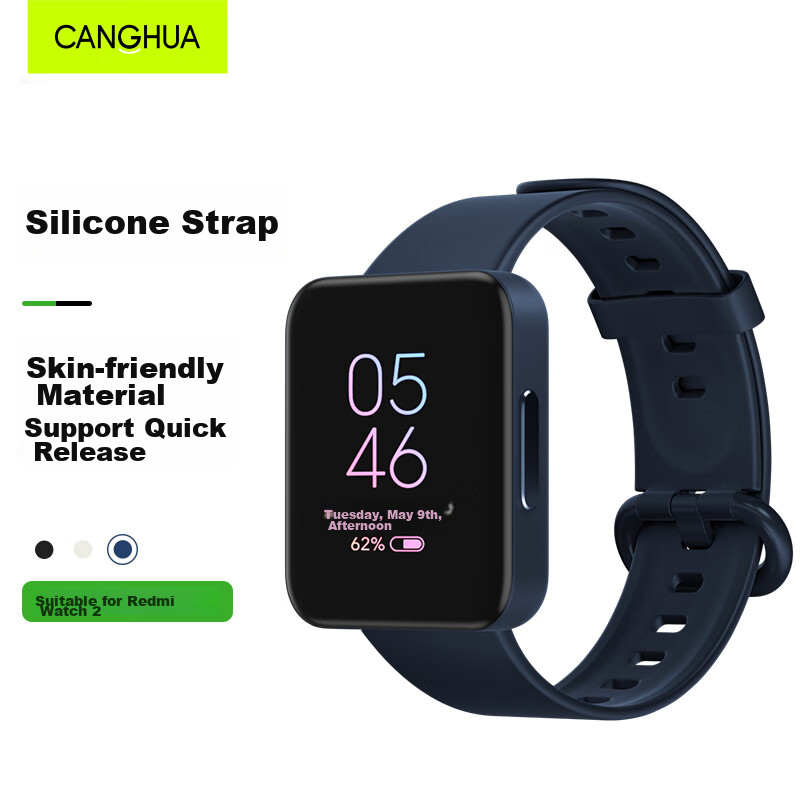 CangHua Силиконовый ремешок для Redmi Watch 2 спортивный водонепроницаемый дышащий ремешок синий Размер：Выбор бренда