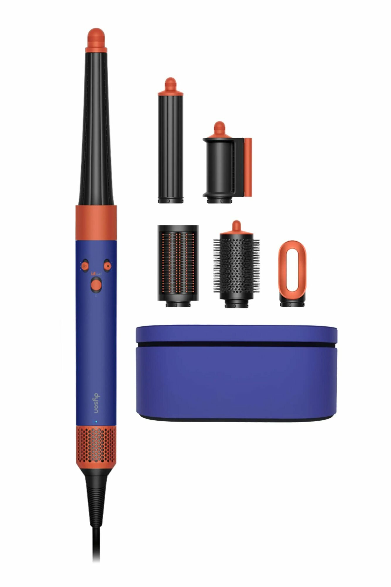 Стайлер Dyson Airwrap i.d. Long HS08 Straight+Wavy, синий/оранжевый (Vinca Blue/Topaz)