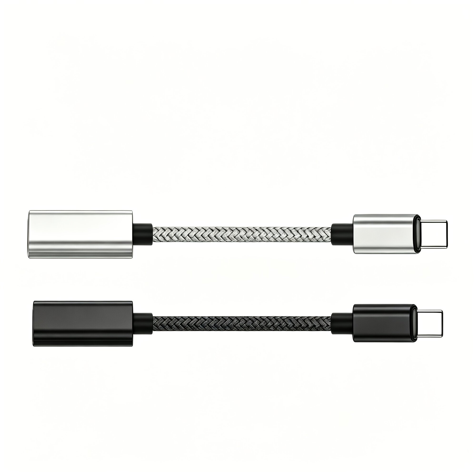 Кабель-адаптер OTG Type-C (M) - USB-A (F), USB 3.0, 5 Гбит/с, для подключения флешки, клавиатуры, мыши и внешнего жесткого диска к телефону и планшету, черный/серебристый