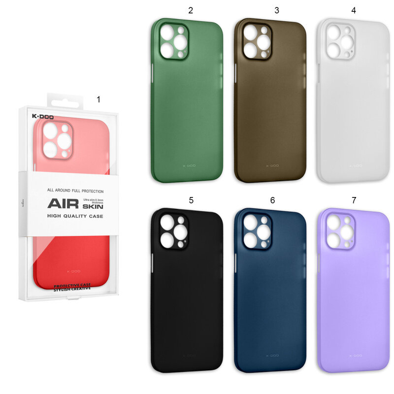 Чехол для Apple iPhone 12 Pro Max Air Skin K-DOO, прозрачно фиолетовый